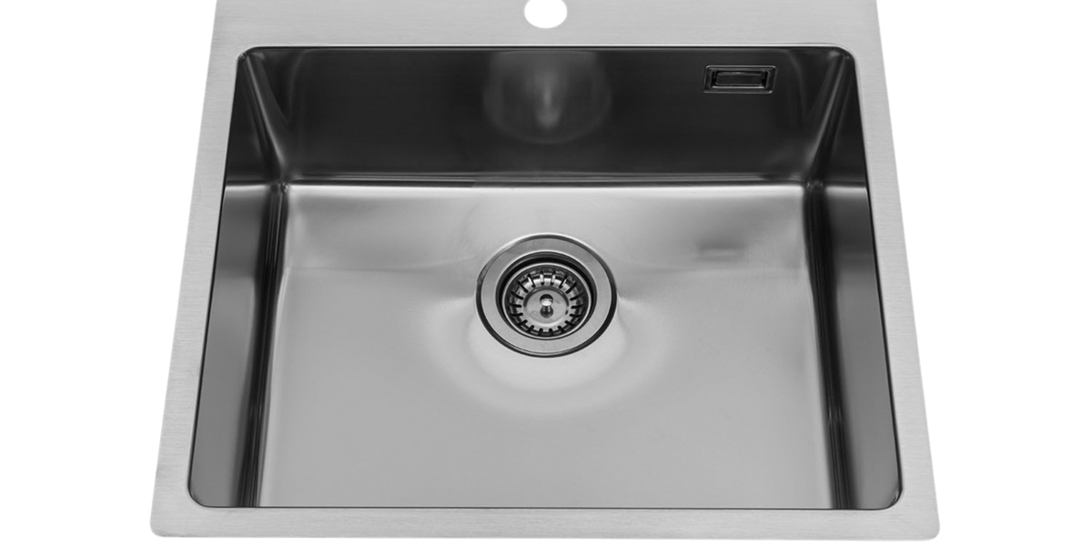 Evier inox Luisina JAVA 1 bac 550x505 • Cuisissimo