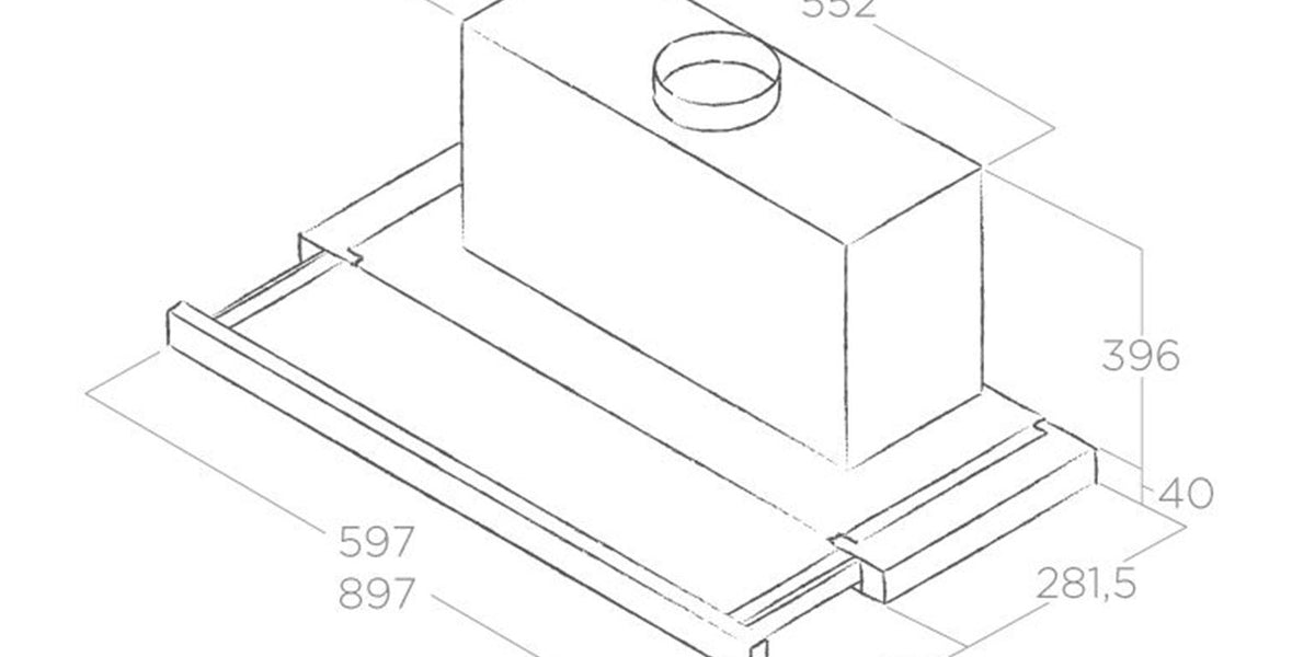 Elica hotte encastrable ELITE 35 inox 60 cm GRIX/A/60 • Cuisissimo