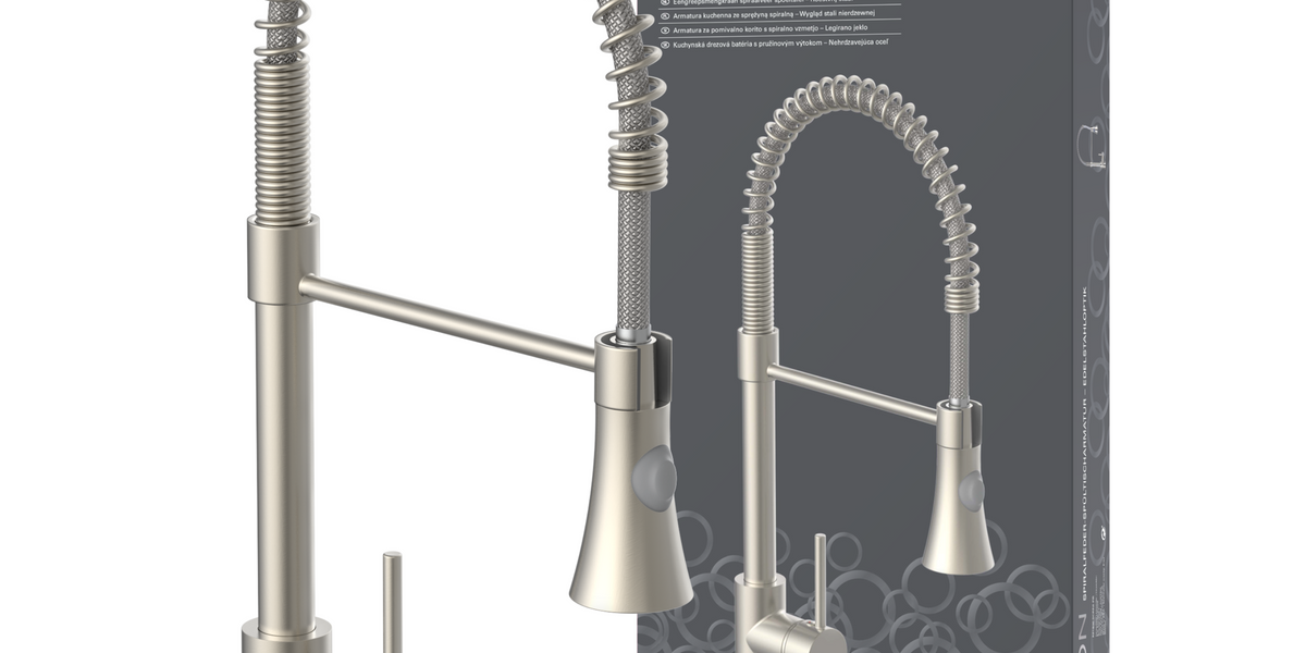 Robinet douchette inox LEON Eisl – Design fluide • Cuisissimo