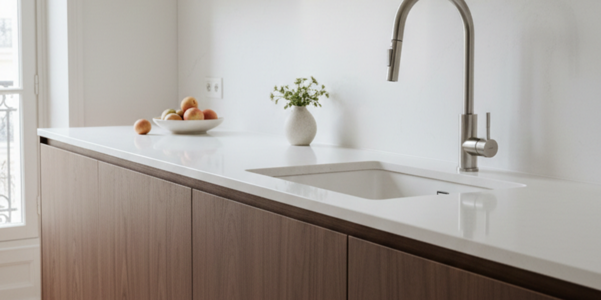 Robinet douchette inox massif Luisina MARCEAU – Robuste • Cuisissimo